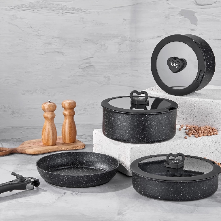 Çaka Pazarlama - Taç Easy Connect 8 Parça Tencere Seti